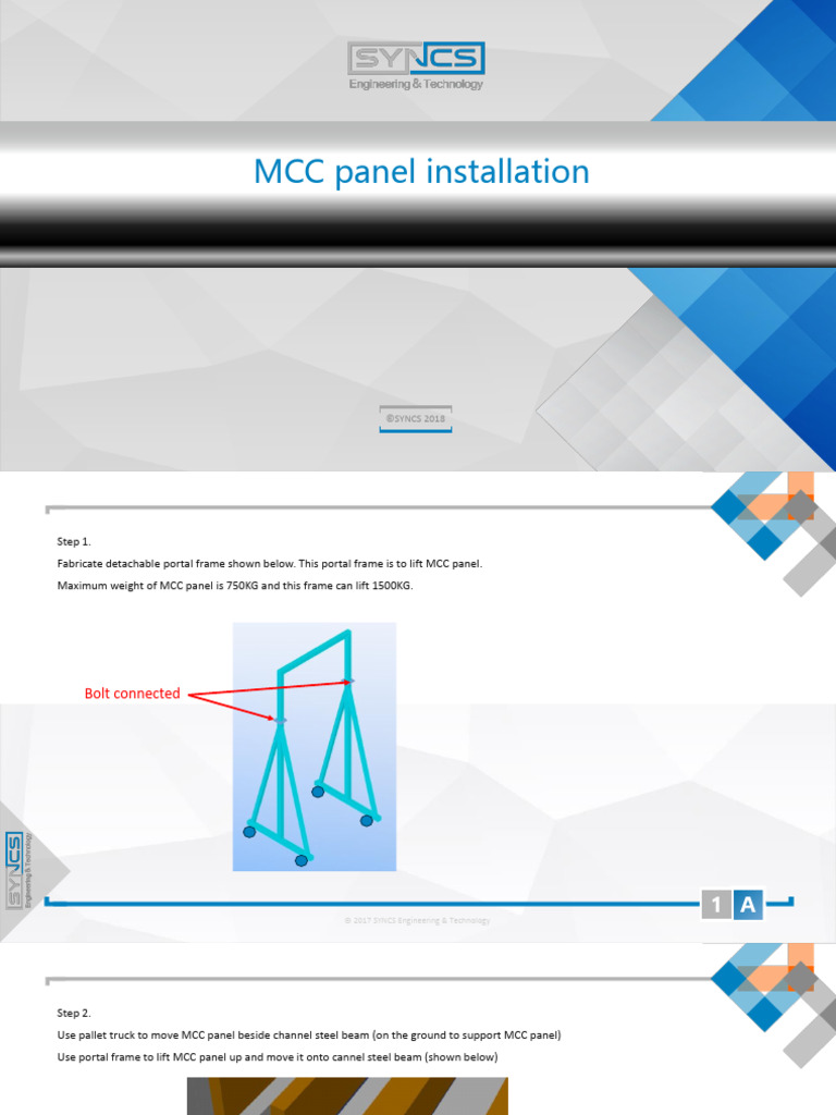MCC Panel Installation | PDF