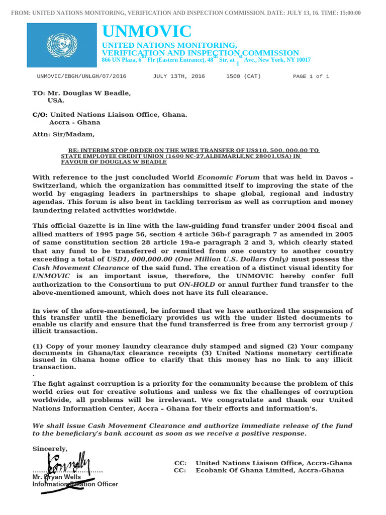 Un Stop Order Douglas W Beadle | PDF | Government | Economies
