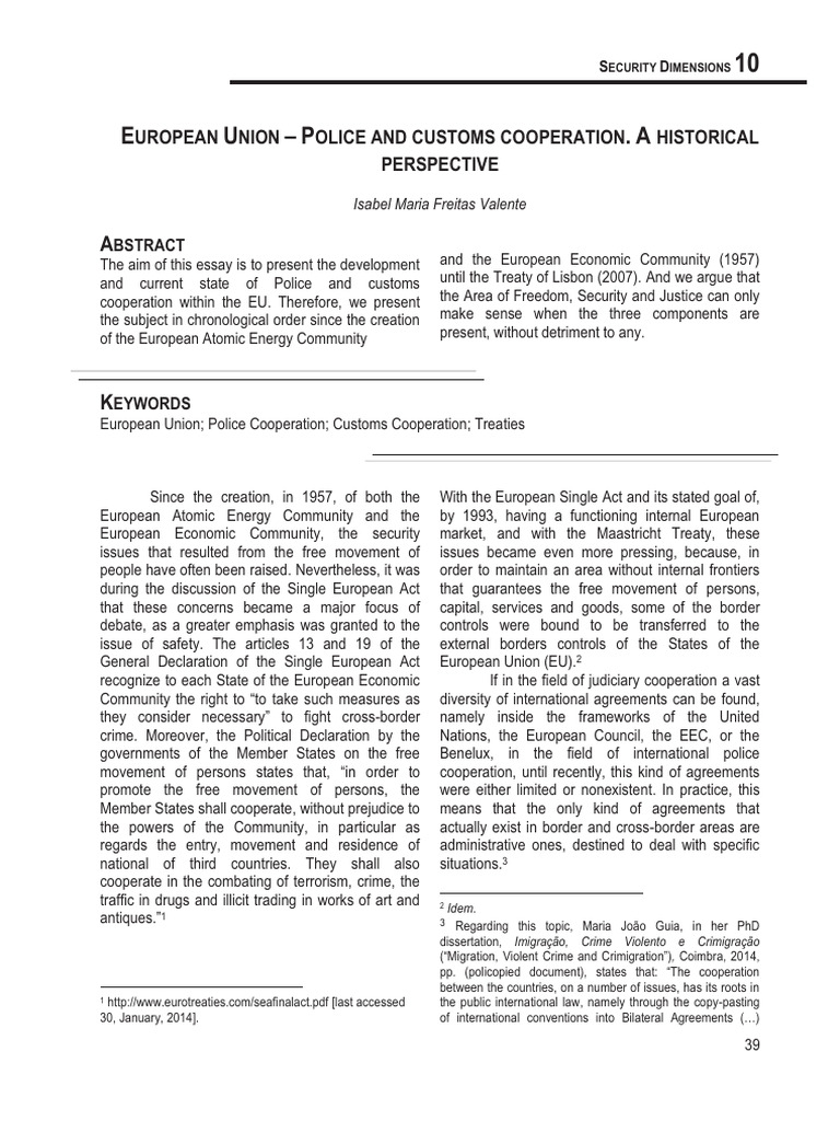European Union Police and Customs C | PDF | European Union ...