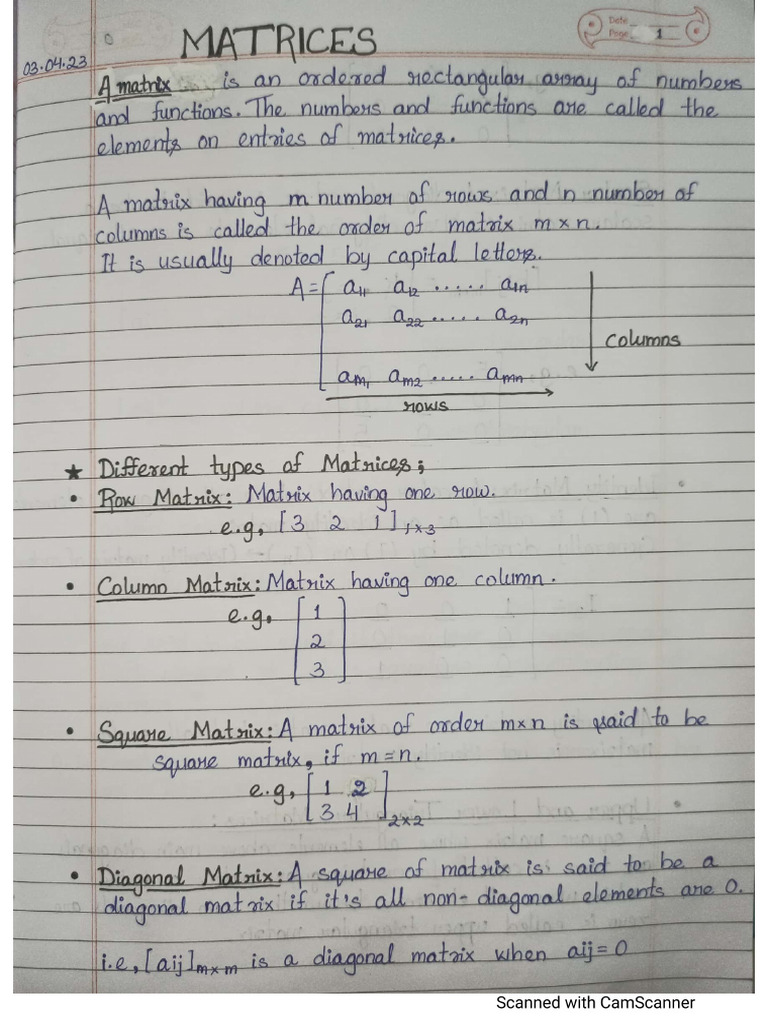 Matrices 2023 | PDF