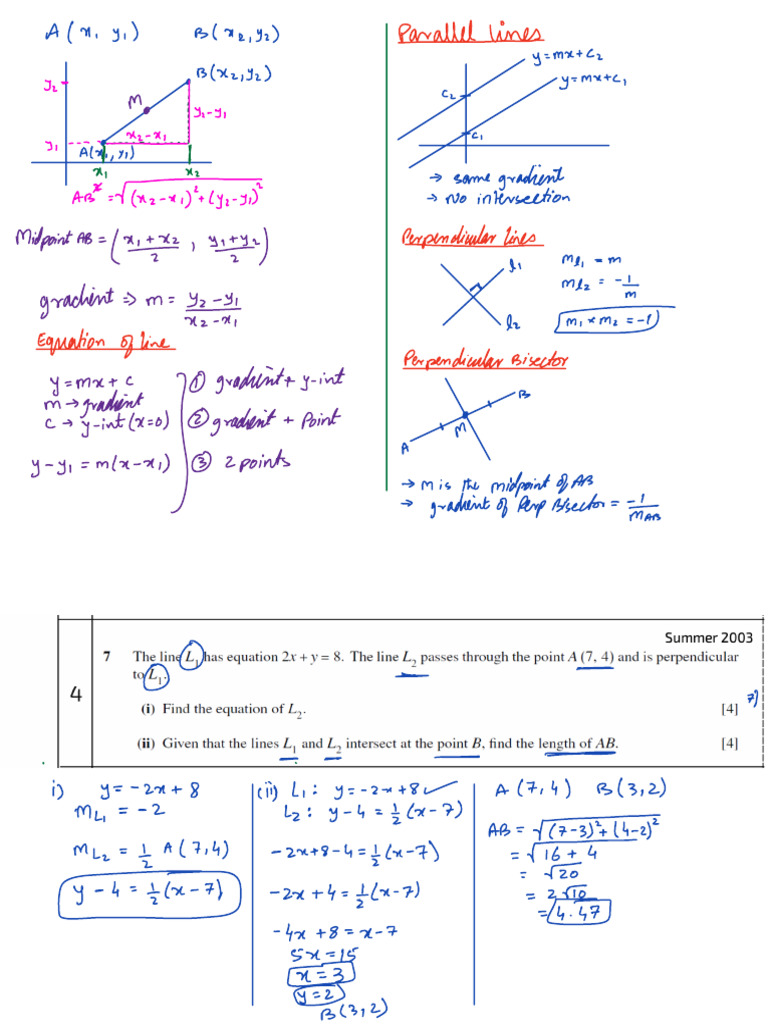 Coordinate Geometry 2023-24 | PDF