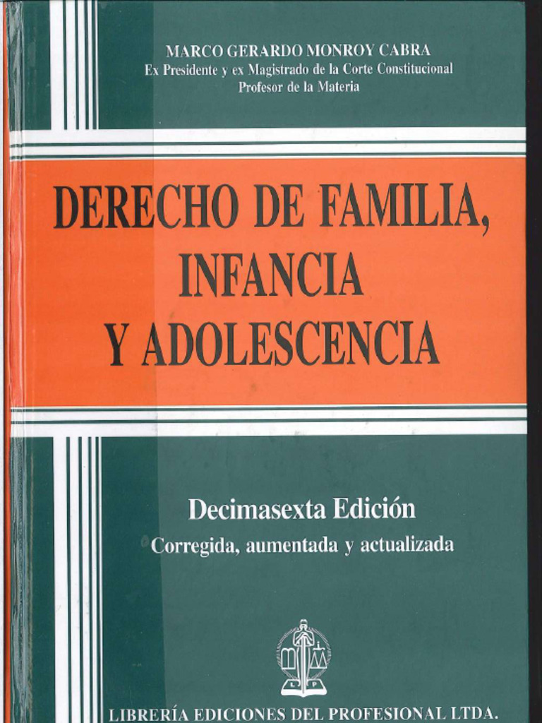 Monroy, Gerardo - Derecho de Familia, Infancia y Adolescencia | PDF