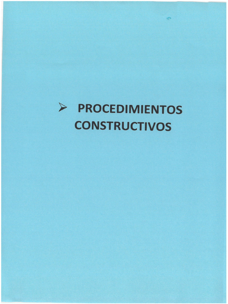 Procedimiento Constructivos - Escaneado | PDF
