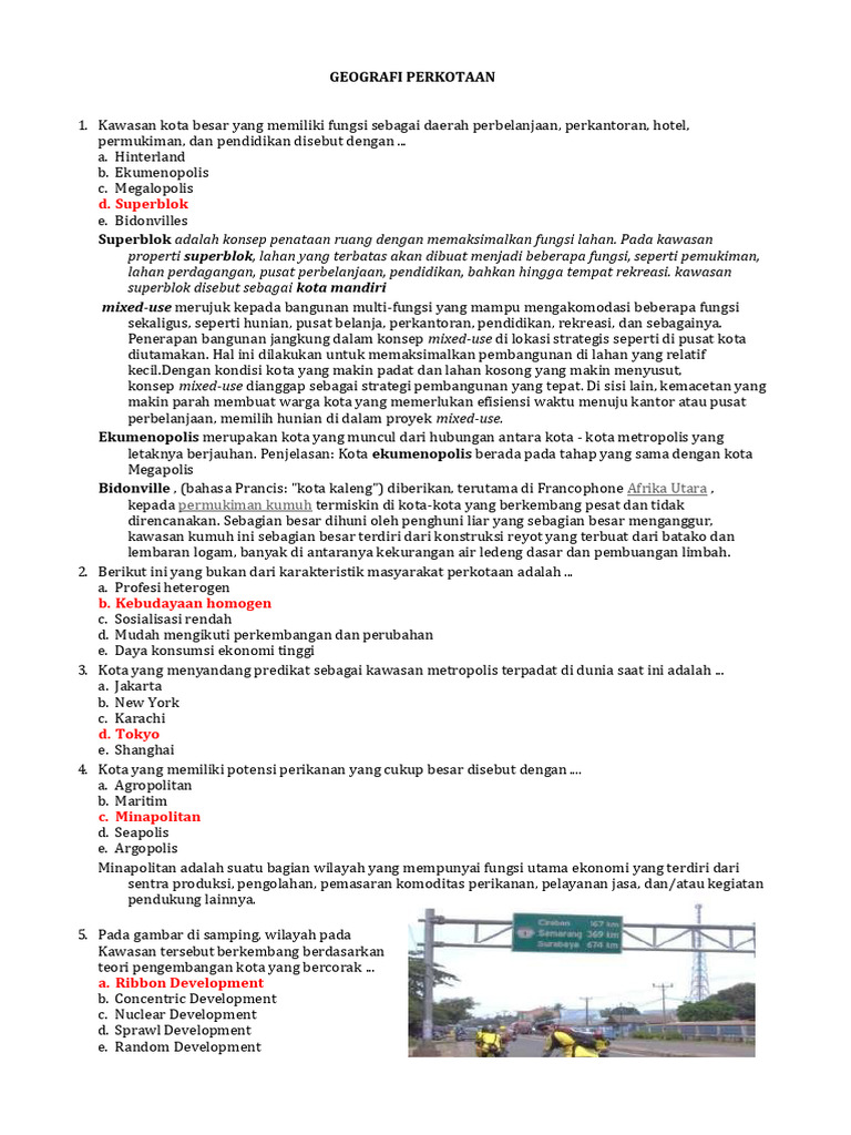 Pembahasan Soal Try Out Osp Geografi Wisata | PDF