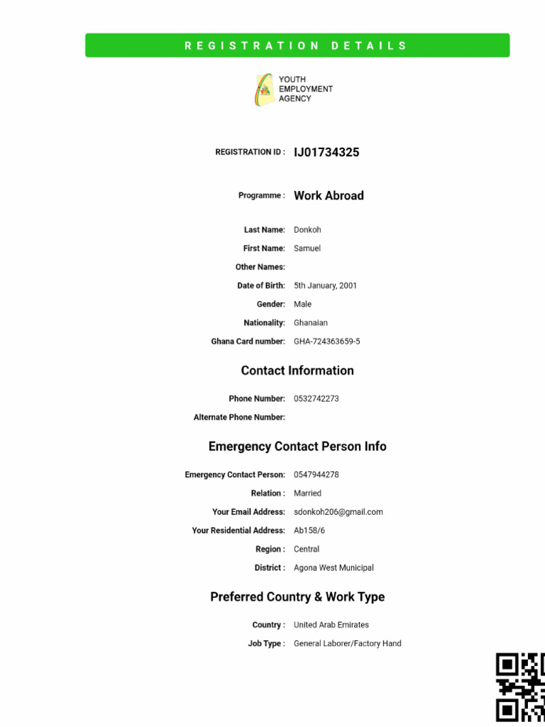 Registration Receipt | PDF