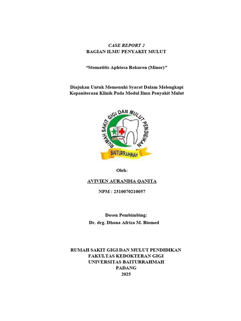 pdf CASE REPORT 2 avivien sar minor | PDF