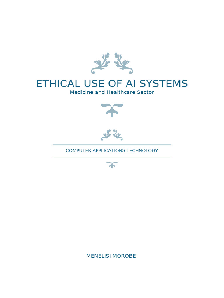 Ethical AI in Healthcare Analysis | PDF | Artificial Intelligence ...
