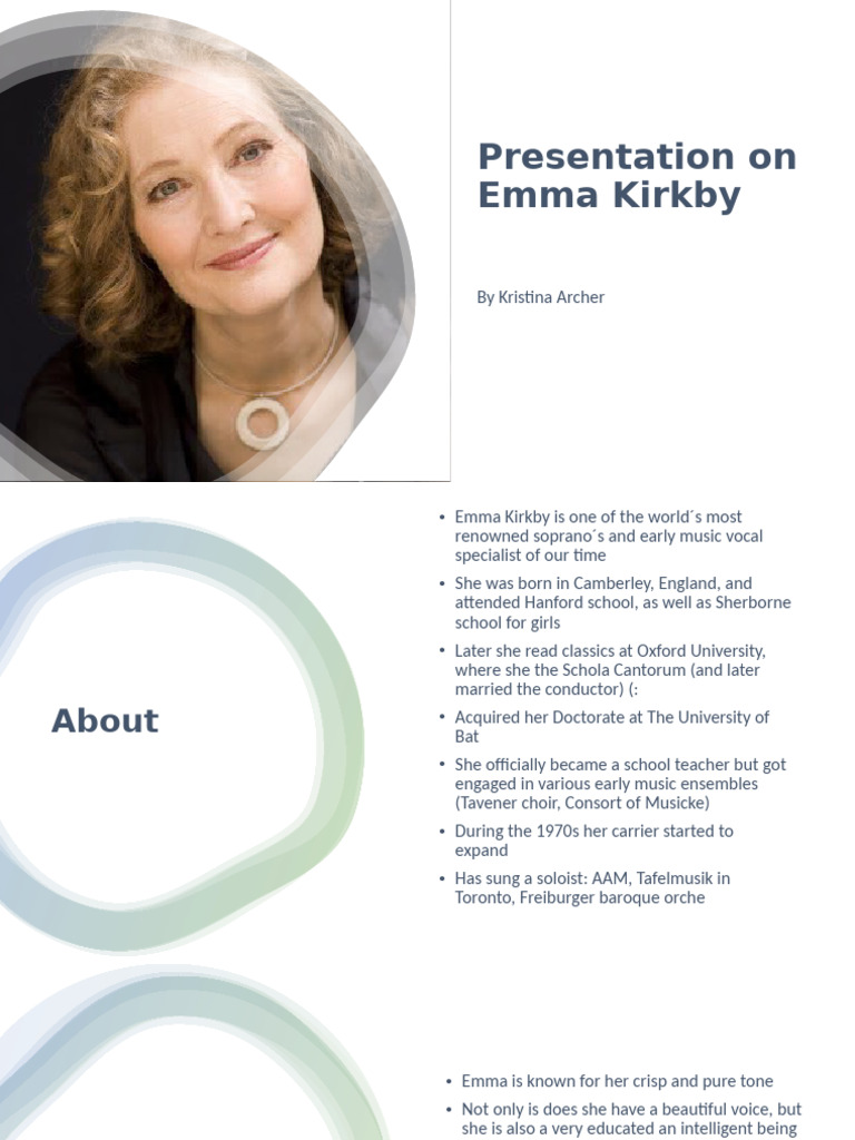 Emma Kirkby by Kristina Archer | PDF