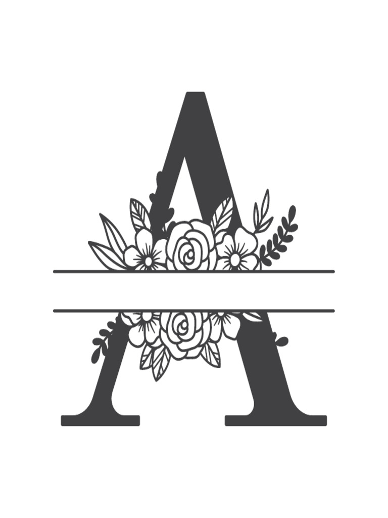 Floral Split Letters | PDF