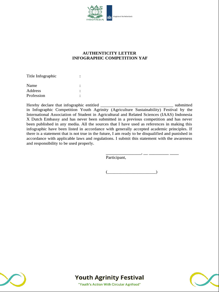 Individual Authenticity Letter Yaf | PDF