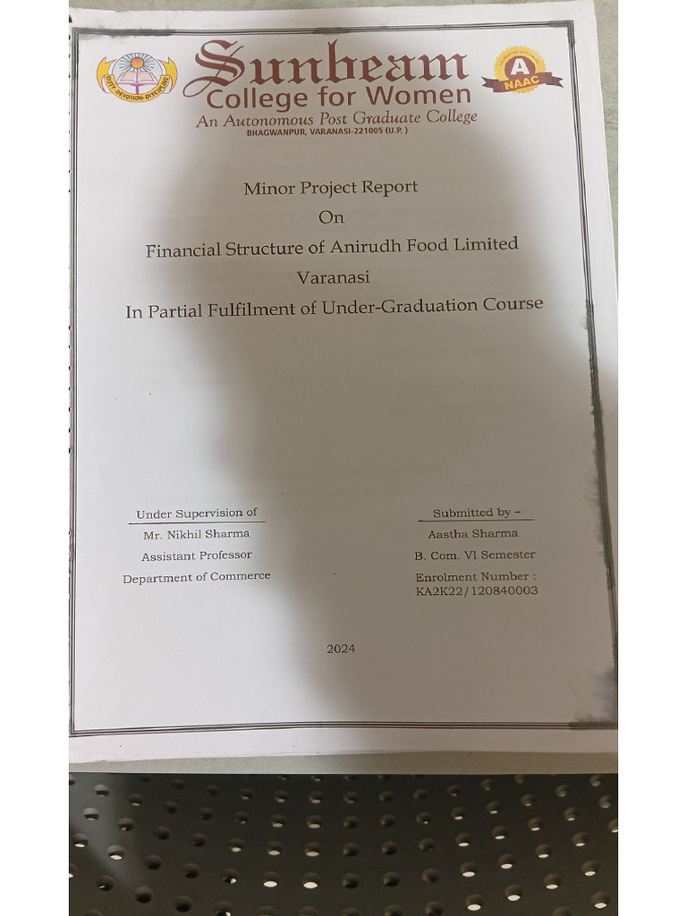 Project Report Sample. | PDF