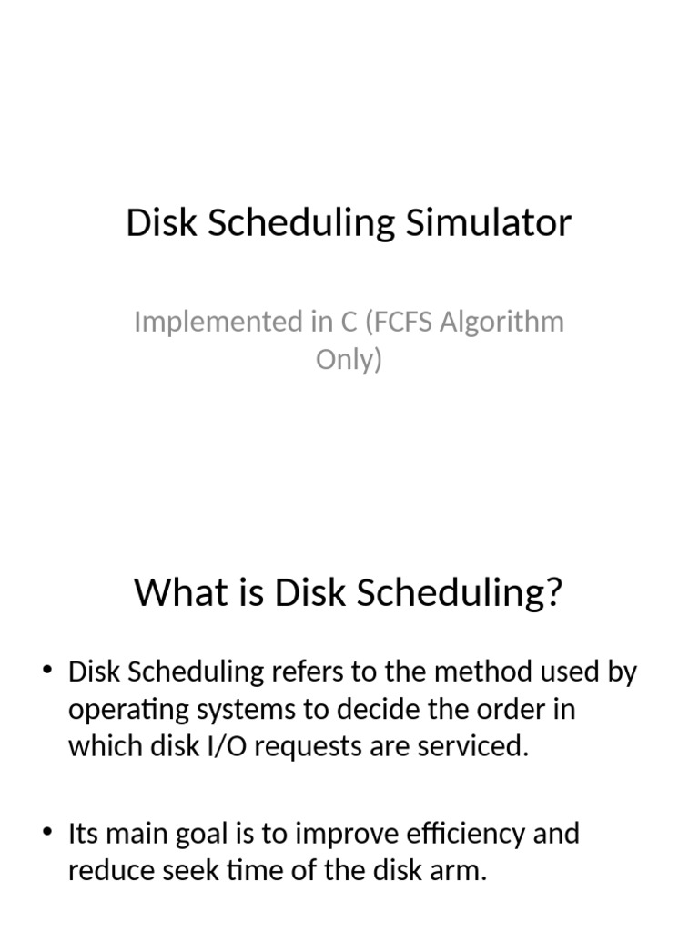 Disk Scheduling FCFS | PDF