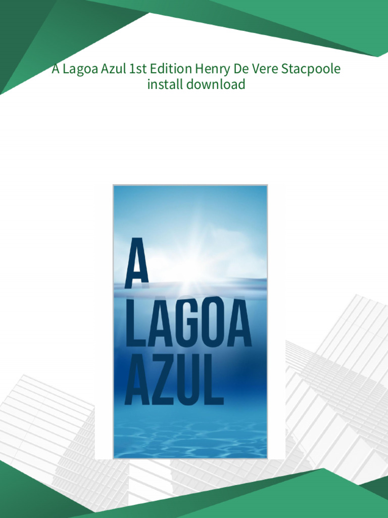A Lagoa Azul: Edição de Henry Stacpoole | PDF | Alice no País das ...