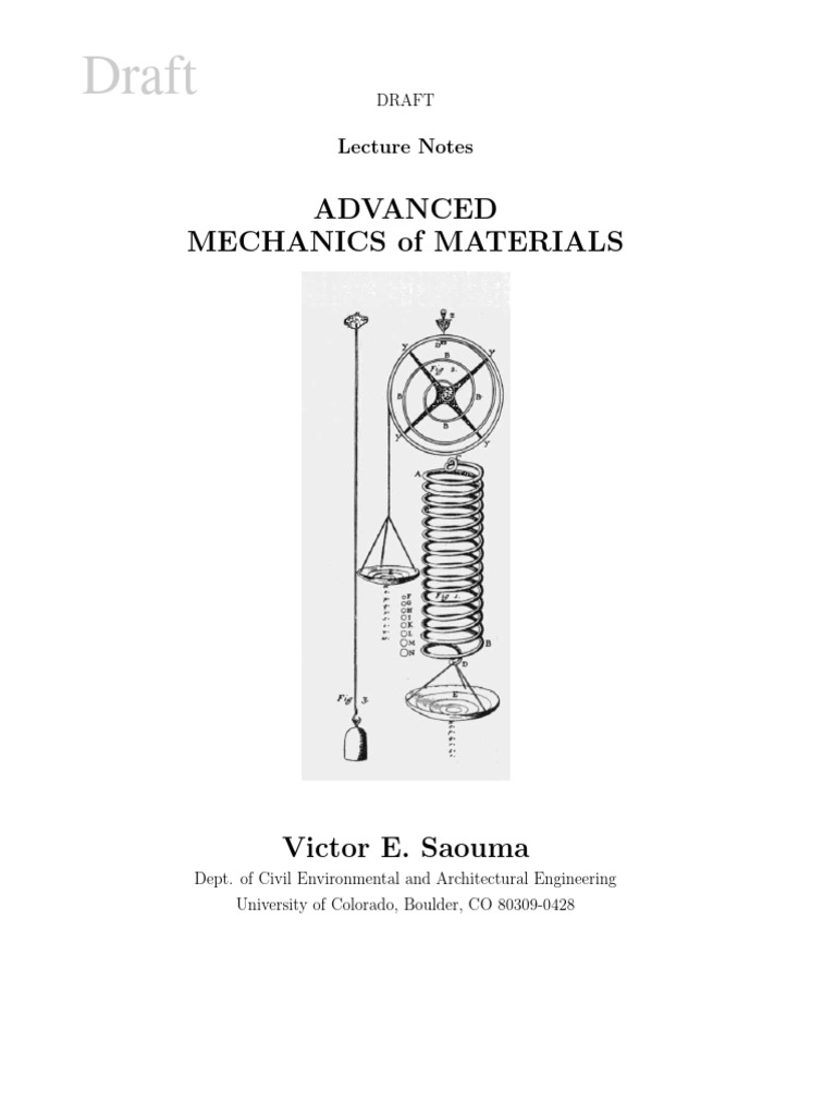 ADVANCED MECHANICS of MATERIALS | PDF | Stress (Mechanics) | Tensor
