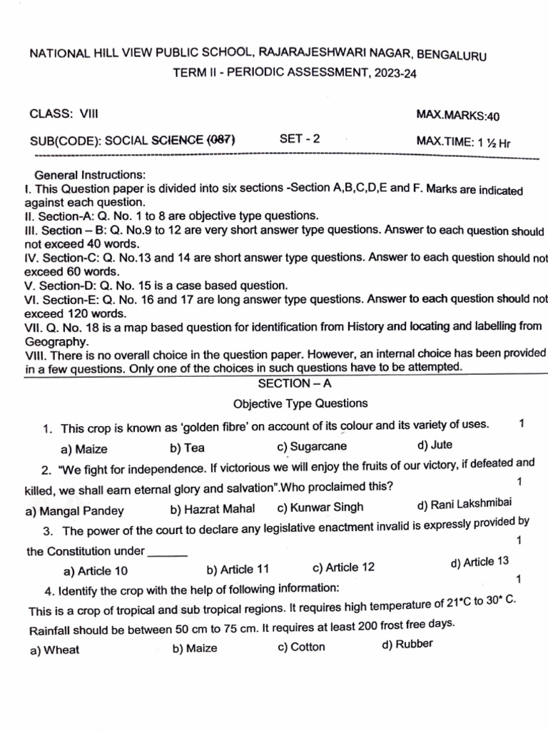 SST Class 8 | PDF