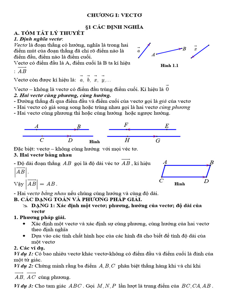 Hinh 10 Chuong 1 - Phan 1 - Vecto | PDF