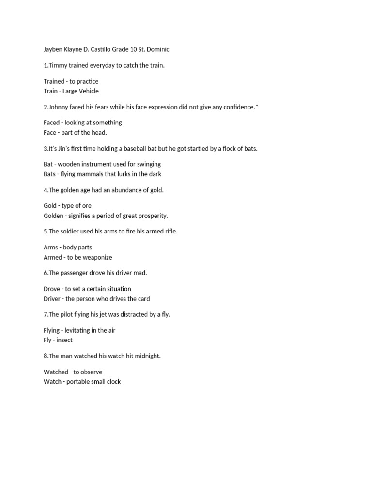 English MINI PT WORDS | PDF