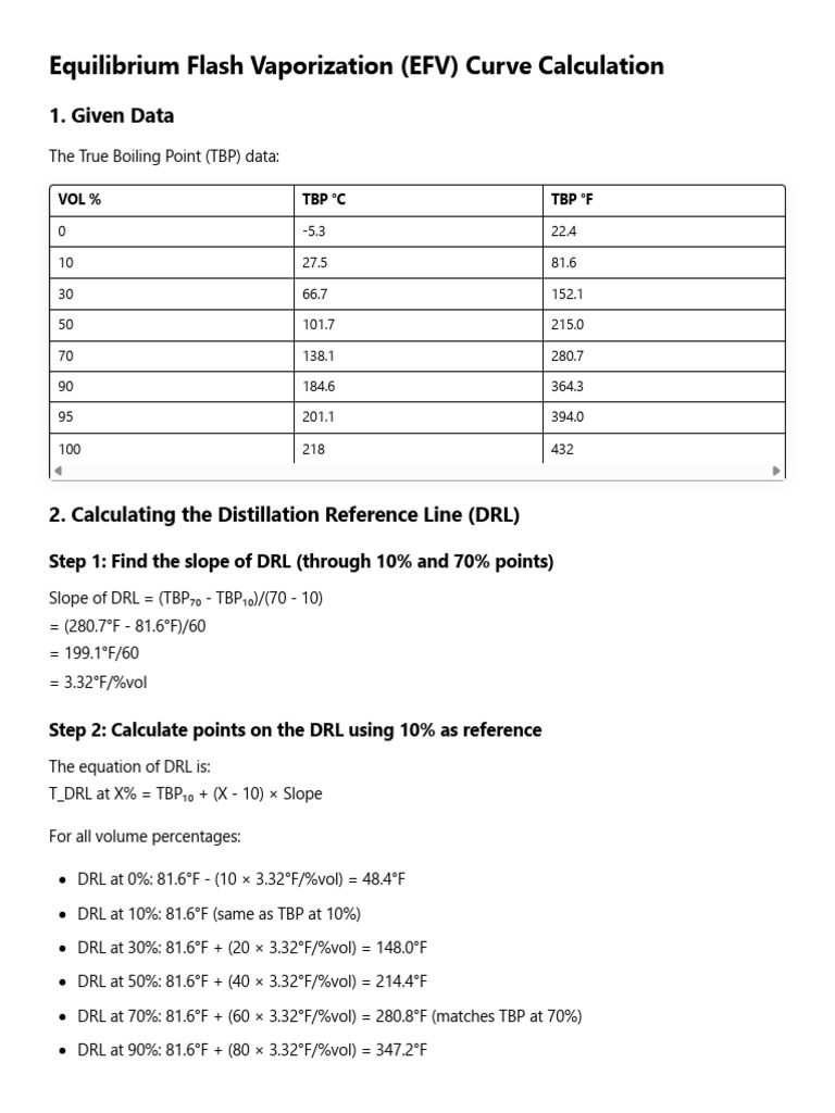 Equilibrium Flash Vaporization Curve Calculation | PDF | Physical ...