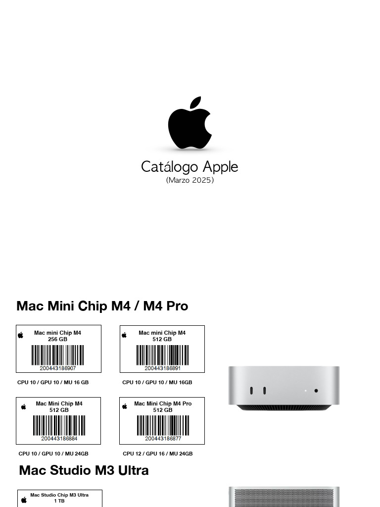 Catálogo Apple (Marzo 2025) 2 | PDF | Consumer Electronics | Personal Computing