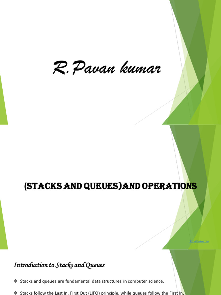 (Stacks and Queues) and Operations | PDF | Queue (Abstract Data Type) | Computer Programming