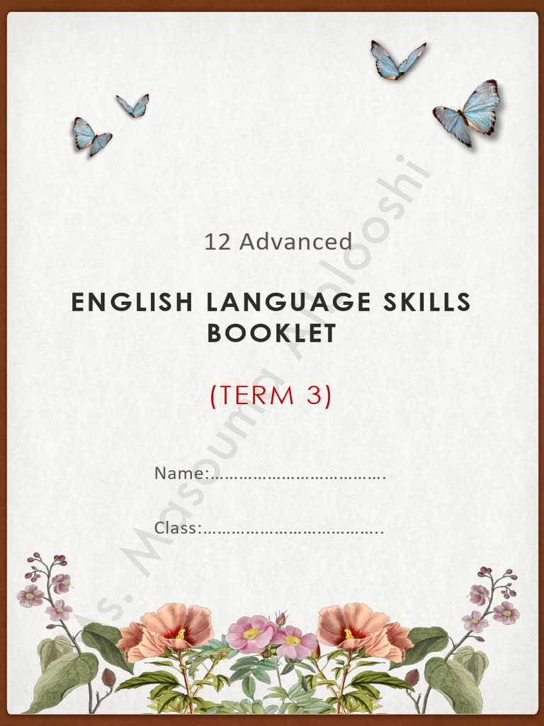 12 Advanced Term 3 Booklet | PDF | Physical Fitness | Sustainability