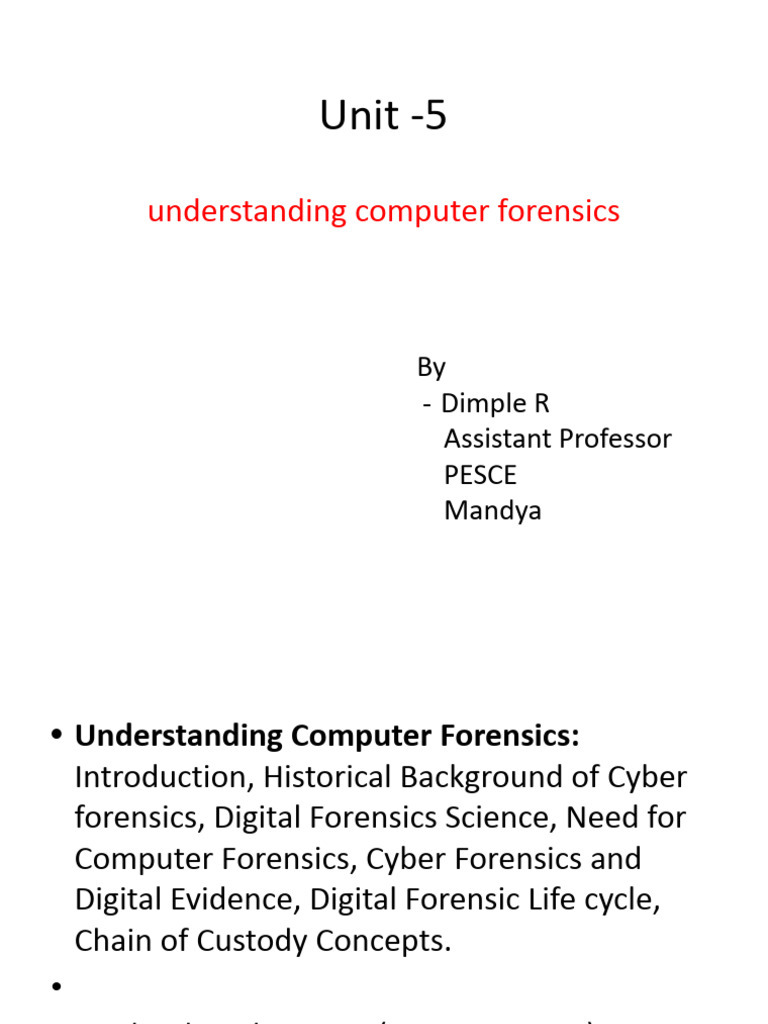 Digital Forensics Life Cycle Overview | PDF | Digital Forensics | Computer Forensics