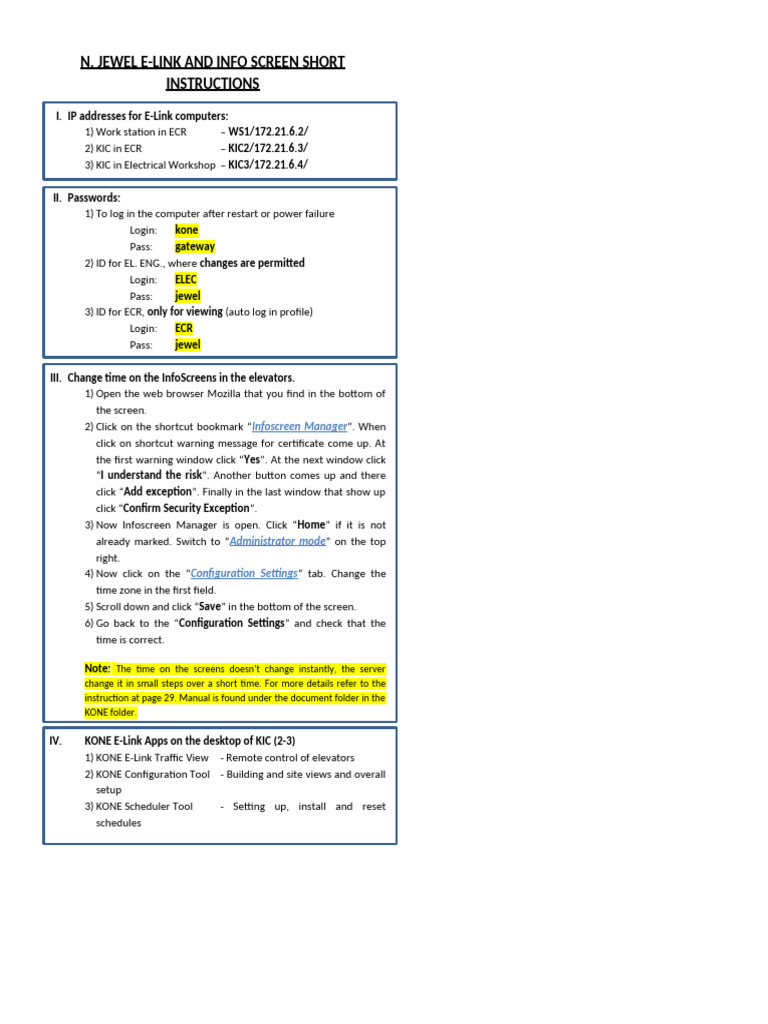 KONE E-Link Short Info - 093640 | PDF