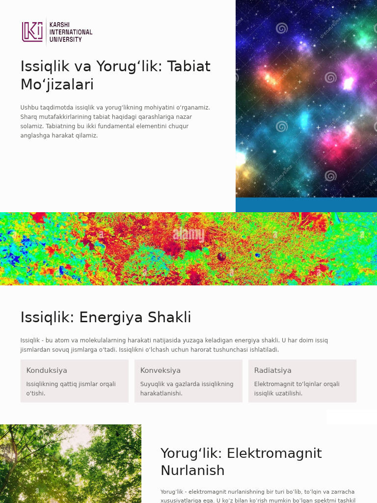 Issiqlik Va Yoruglik Tabiat Mojizalari | PDF