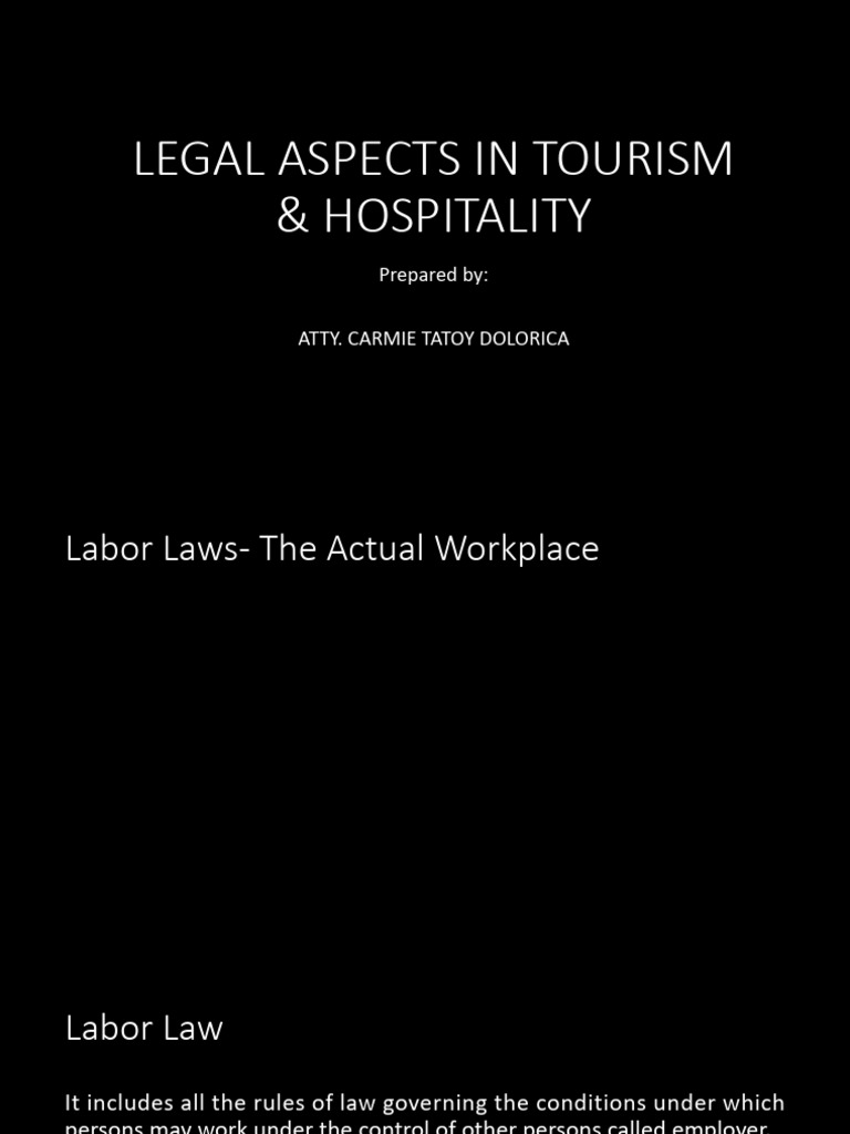 Labor Laws in Tourism & Hospitality | PDF | Cost Of Living | Employment