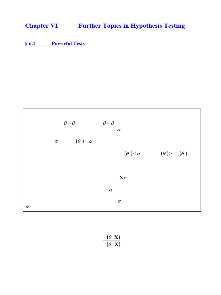 Stat2602 Chapter6 Part 1 | PDF | Type I And Type Ii Errors | Scientific Method