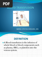 Blood Transfusion Overview for Students | PDF | Blood Transfusion | Blood