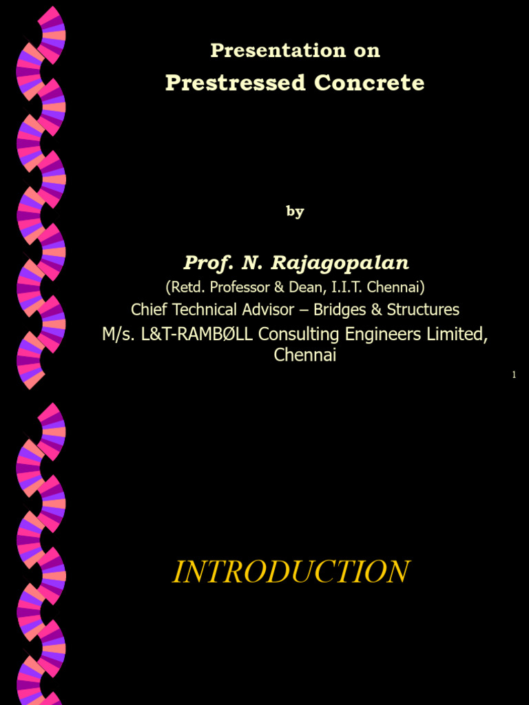 Prestressd Concrete Presentation P1 | PDF | Prestressed Concrete | Concrete