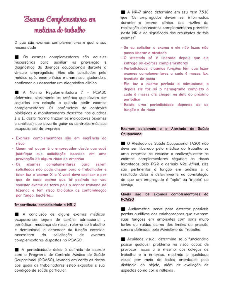 Exames Complementares 2 | PDF | Remédio | Comunicação