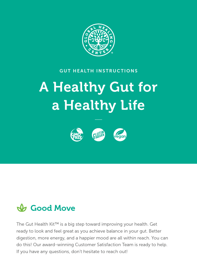 Global Healing Gut Health Kit Instructions | PDF | Foods | Probiotic