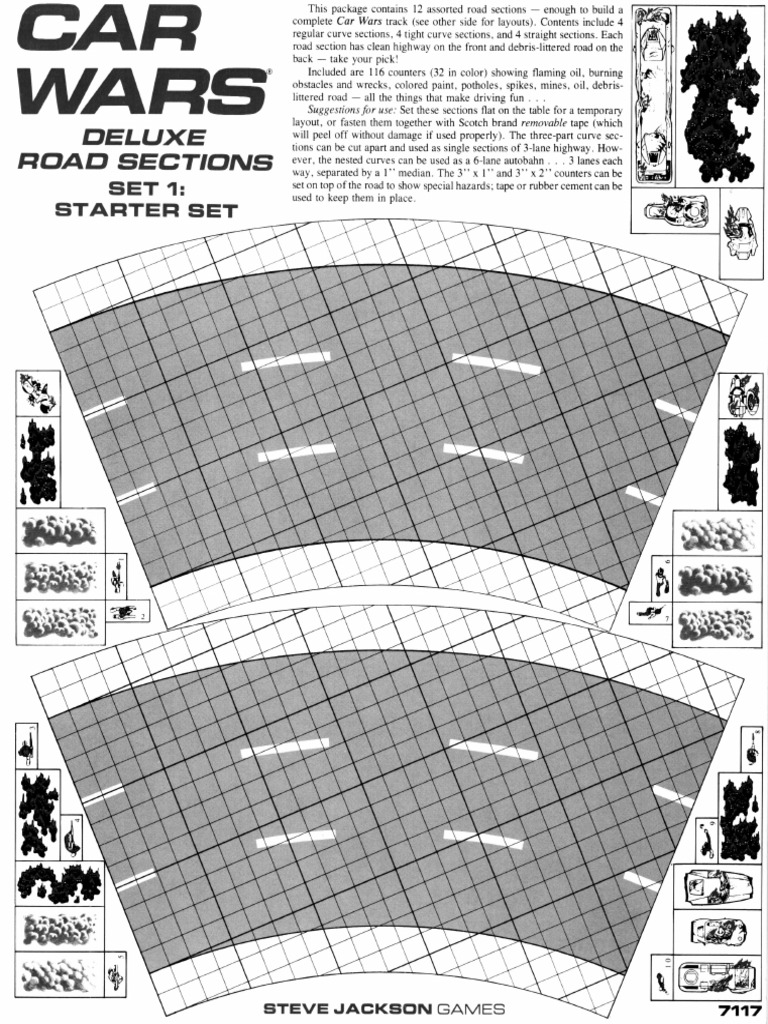 Car Wars - Map - Deluxe Road Sections Set 1 | PDF