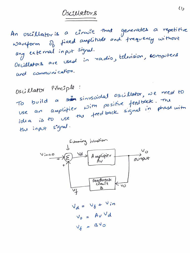 Oscillators Notes | PDF