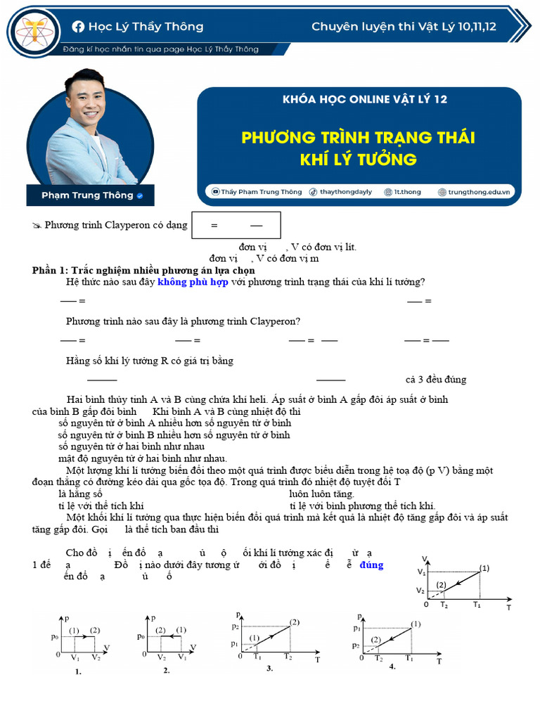 2.4 Phương Trình TR NG Thái Khí Lý Tư NG | PDF