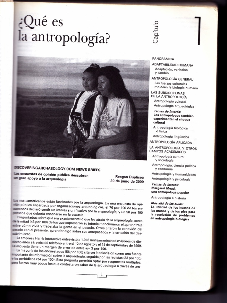 Cap. 1 y 3 Kottak, Antropologia Cultural | PDF | Antropología | Arqueología