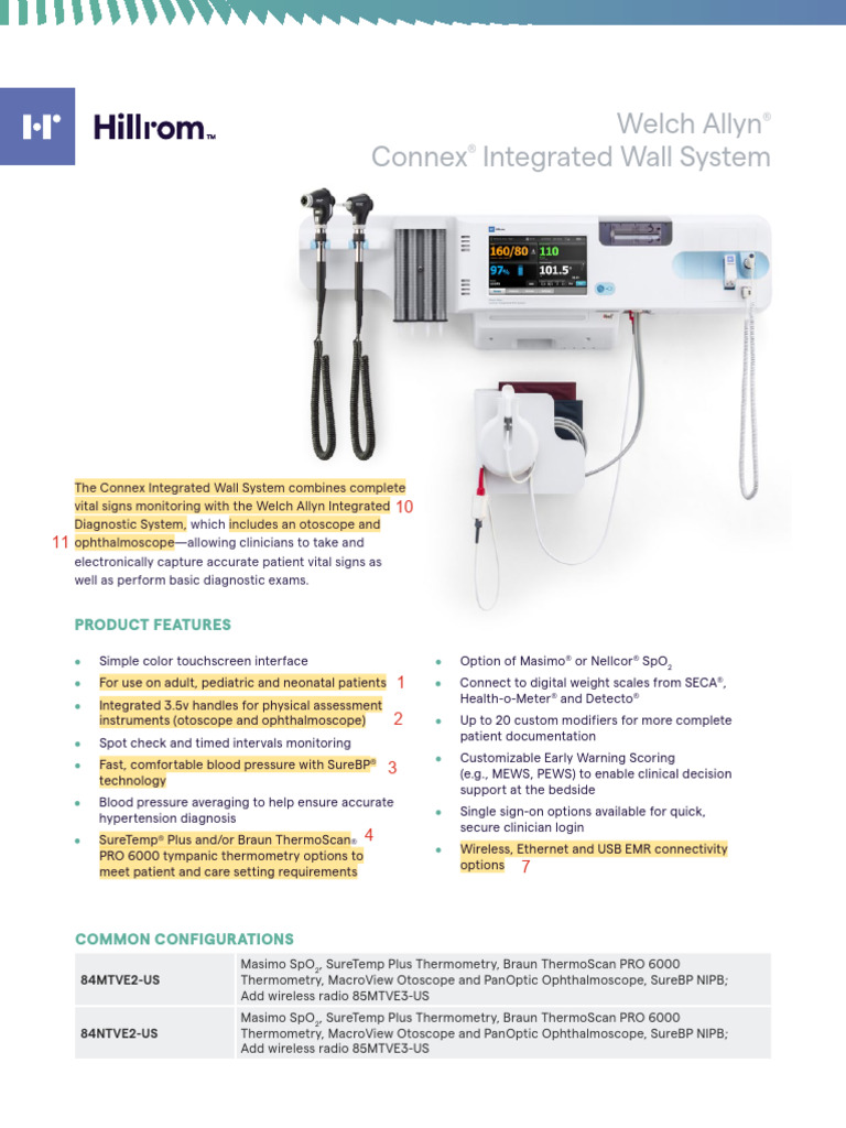 F1-Unidad de Diagnostico Modular Welch Allyn Connex 85mtvx | PDF | Ieee 802.11
