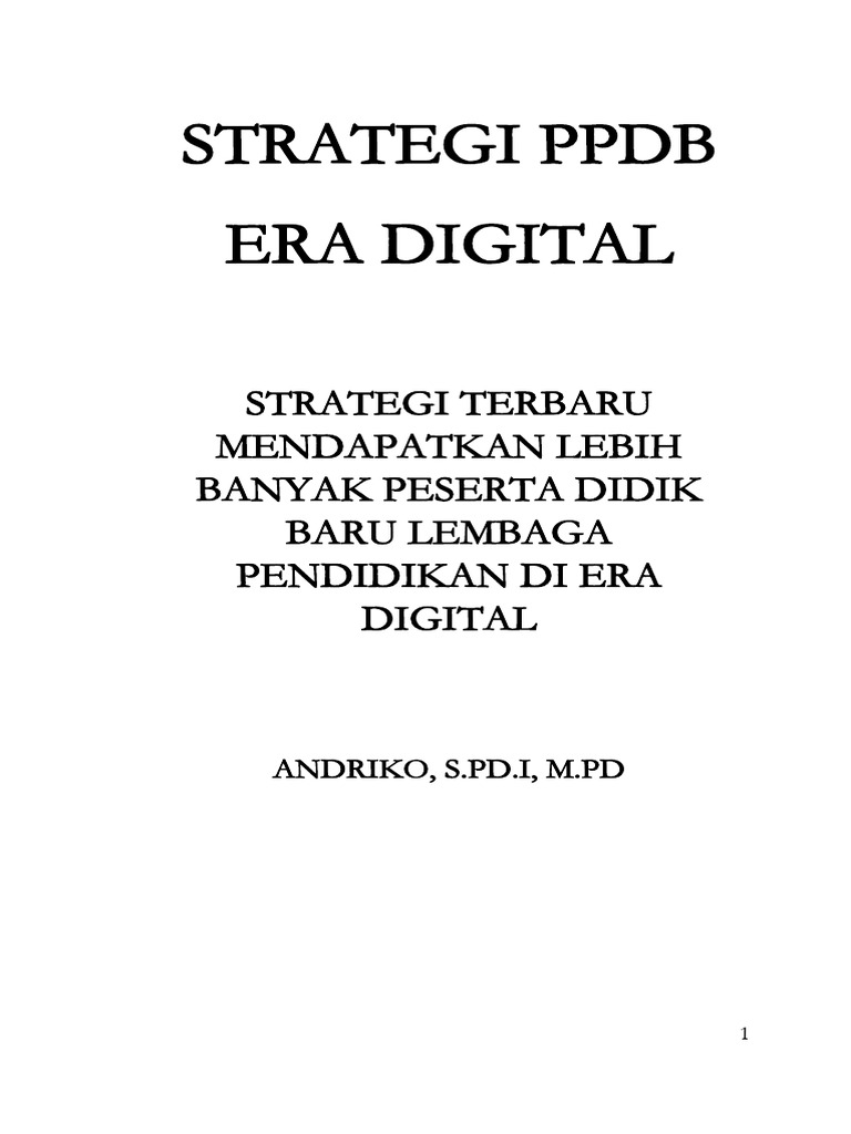 Share Strategi PPDB Era Digital | PDF