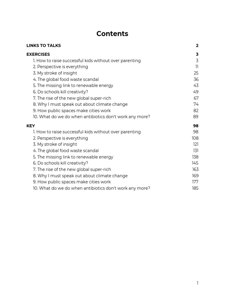 Listening Gap-filling 20 Ted Talks | PDF | Cerebral Hemisphere | Human ...