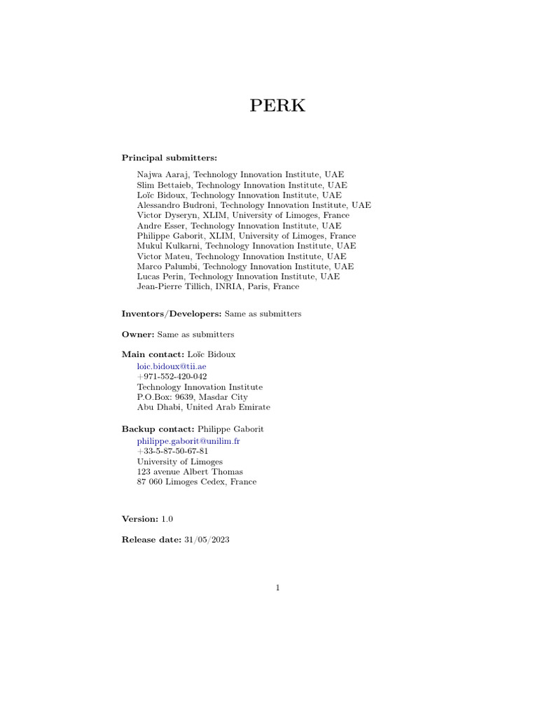 PERK Spec Web | PDF | Theoretical Computer Science | Mathematics