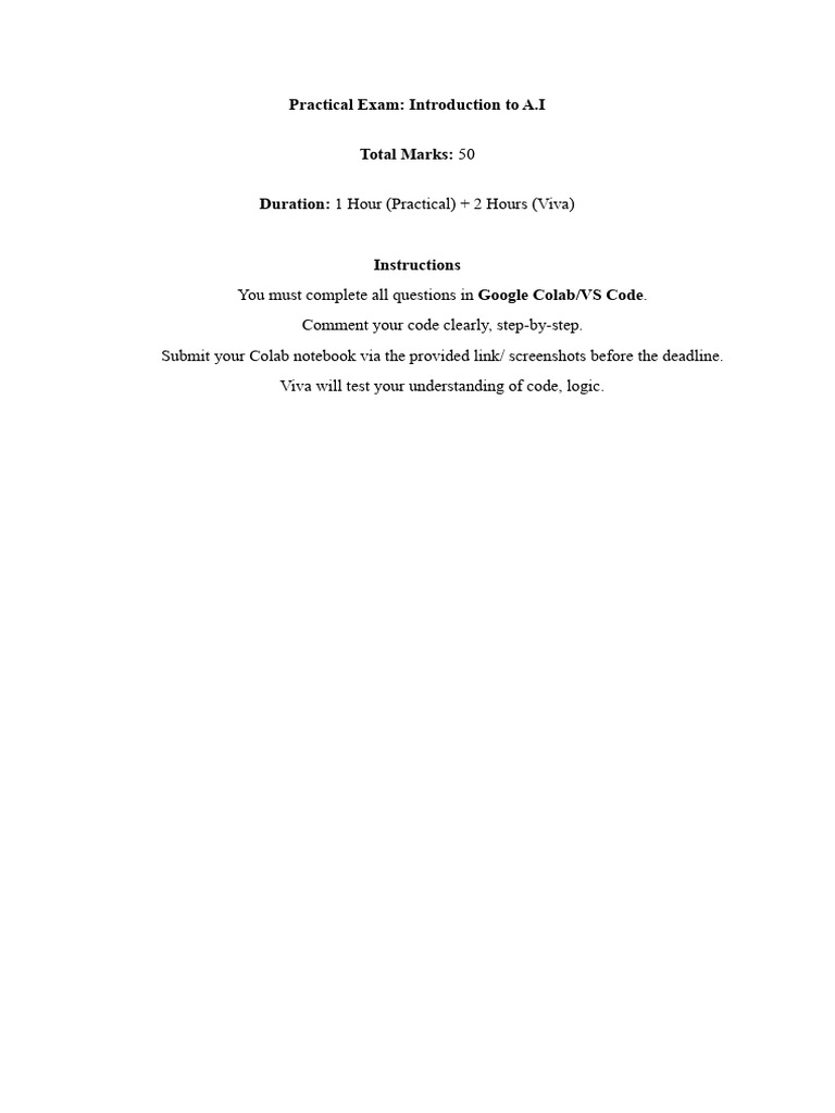 Mid Term Practical Exam | PDF