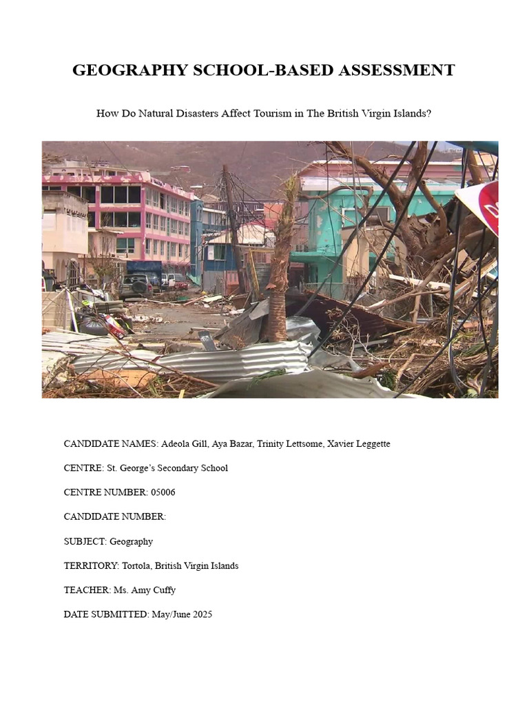 Impact of Natural Disasters on BVI Tourism | PDF | British Virgin ...