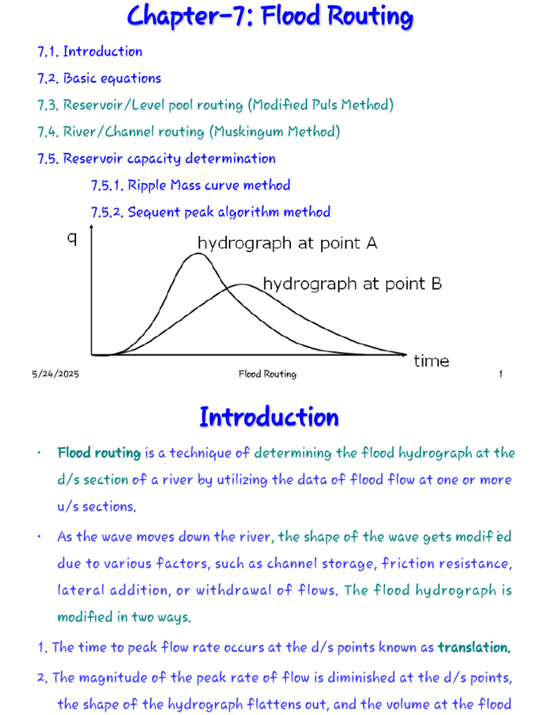CH 7-8 Flood Routing +flood Frequency Analysis | PDF | Normal ...
