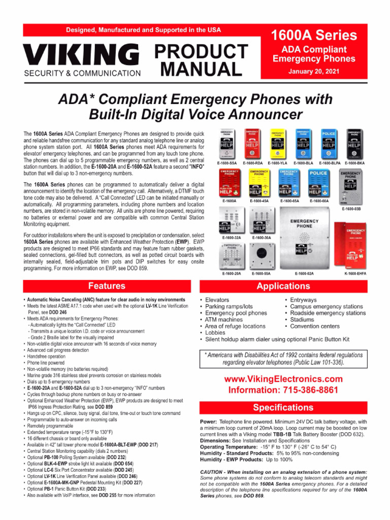Viking 1600A-Series | PDF