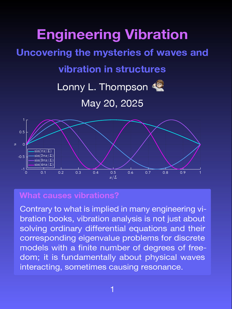 Engineering Vibration of Continuous Structures | PDF | Normal Mode | Harmonic