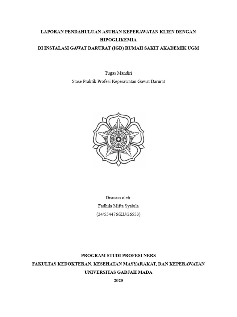LP KGD IGD#3 - HIPOGLIKEMIA - Fadhila Mifta Syabila | PDF