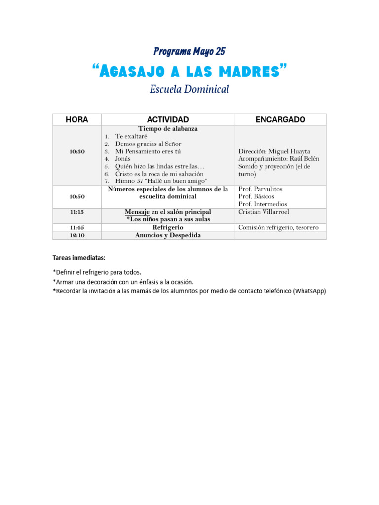 Programa Mayo 25 - 102203 | PDF