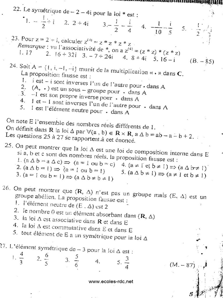 Math Exercices p5 | PDF